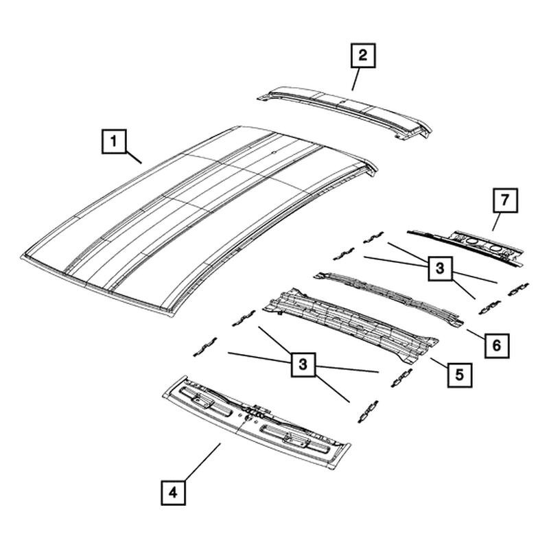 Mopar® 68285208AA - Front Roof Header Panel