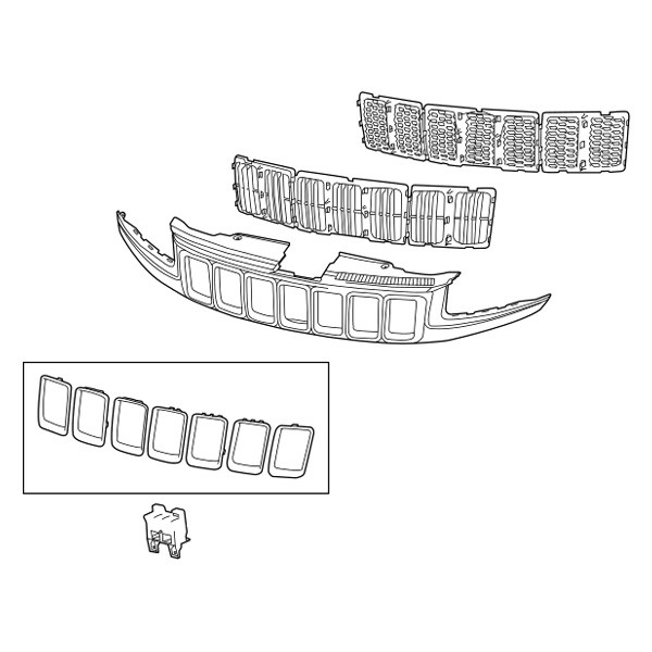 Jeep OE 68285652AA - Front Upper Grille Molding