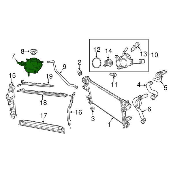 Mopar® 68289857AA - Engine Coolant Expansion Tank