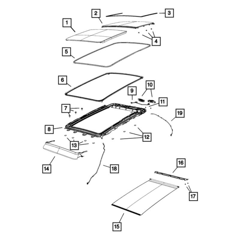 Jeep OE 68289877AA - Sunroof Seal