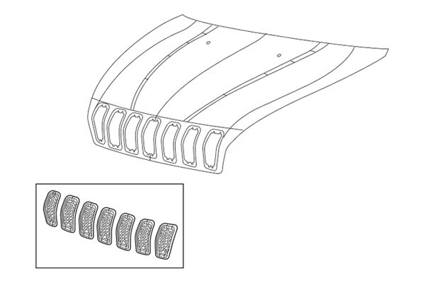 Mopar® 68303626AC - Upper Outer Grille