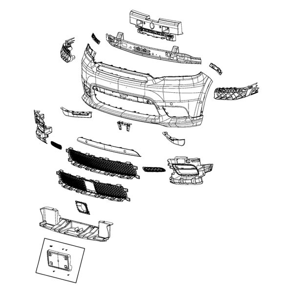 Mopar® 68306996AA - Front Bumper Impact Bar