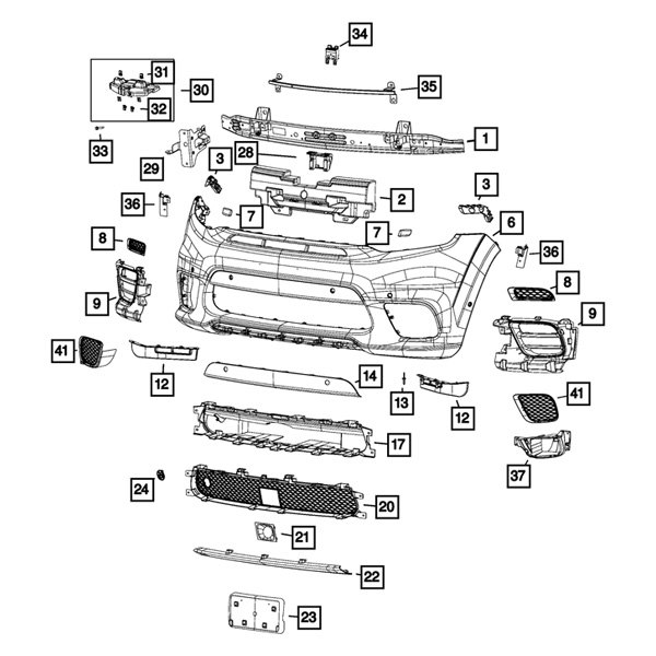Mopar® 68309567AA - Lower Grille Molding