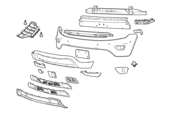 Mopar® 68310777AB - Center Grille