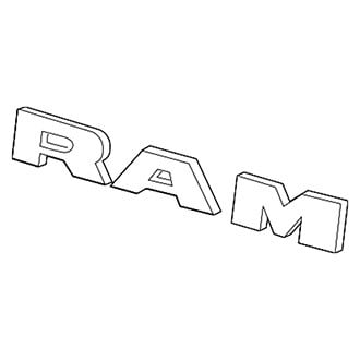 Mopar® 68311411AA - "RAM" Nameplate Chrome Grille Emblem