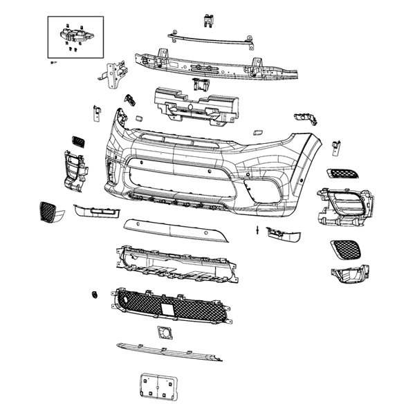 Mopar® 68312699AA - Front Bumper Impact Bar