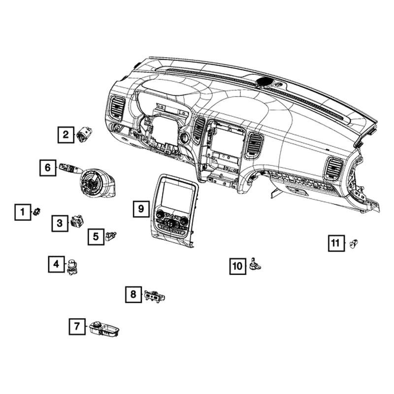 Mopar® 68333658AA - Vehicle Feature Controls Center Stack