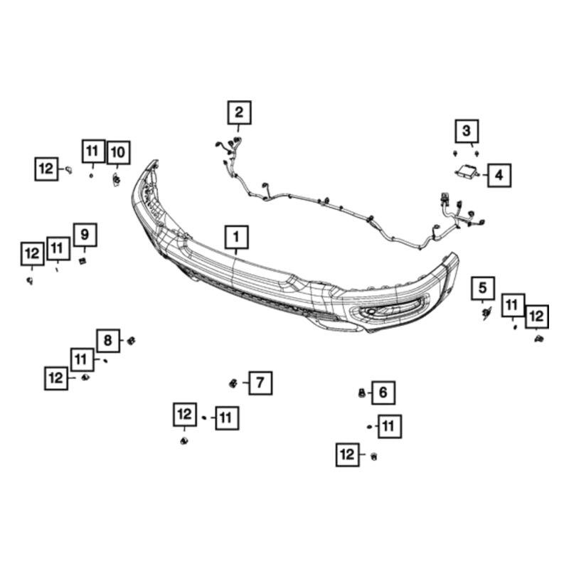 Ram OE 68335622AC - Front Right Inner Parking Aid Sensor Housing