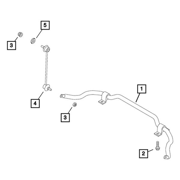 Mopar® 68349757AA - Rear Stabilizer Bar Link