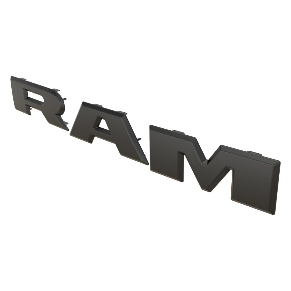 Mopar® 68358570AA - "RAM" Nameplate Black Grille Emblem