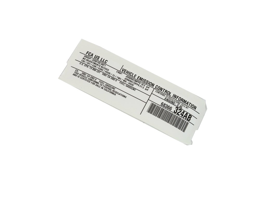 Mopar® 68366324AB - Vehicle Emission Control Information Label