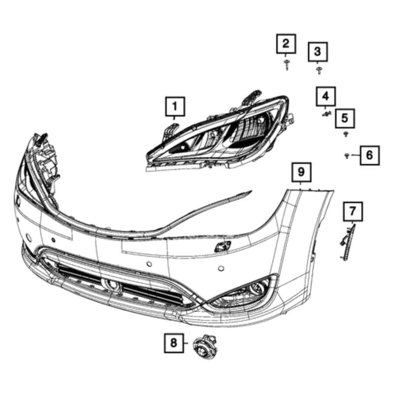 Mopar® 68370845AD - Headlamp