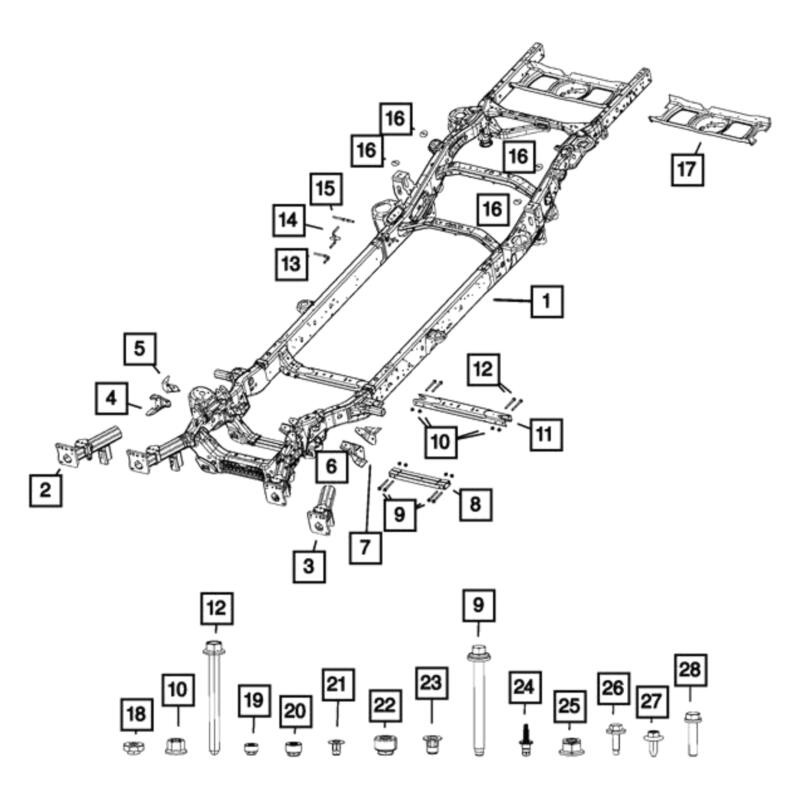 Mopar® 68374001AM - Chassis Frame Assembly