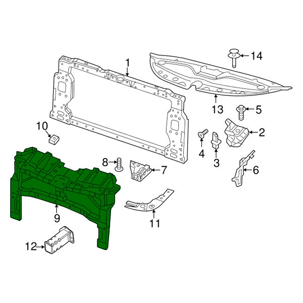 Mopar® 68376655AA - Engine Coolant Radiator Mount Bracket