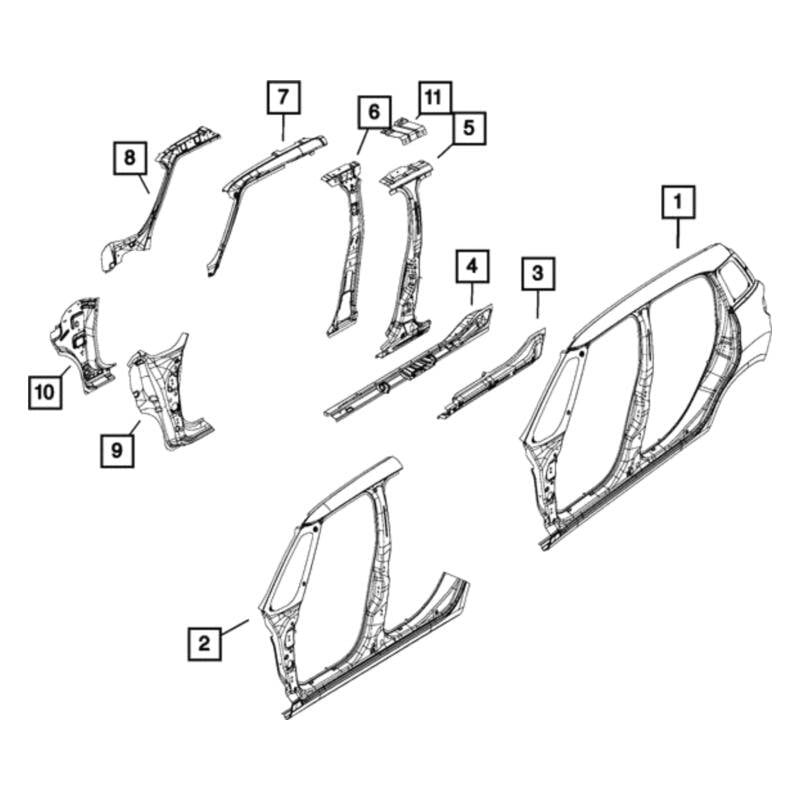 Mopar® 68391969AA - Body Side Aperture Outer Panel