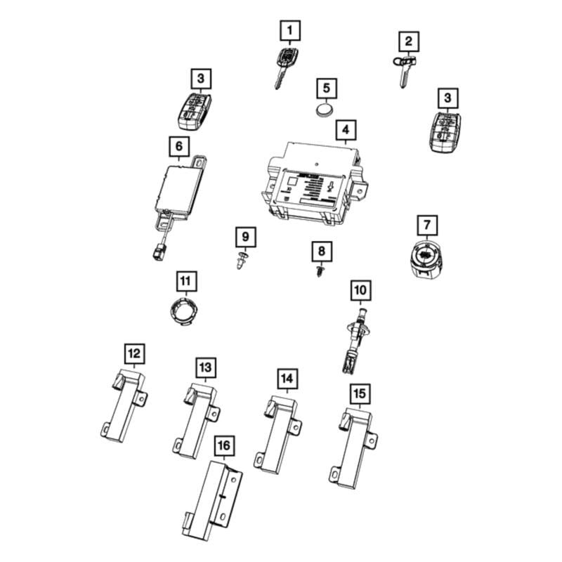 Mopar® 68399889AA - Vehicle Key