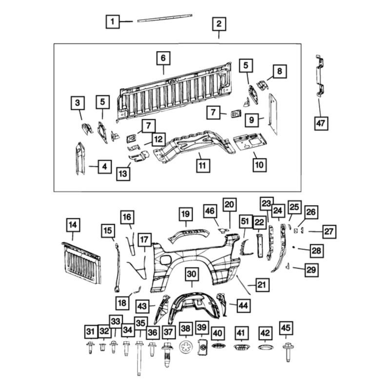 Mopar® 68402849AA - Wheelhouse Shield