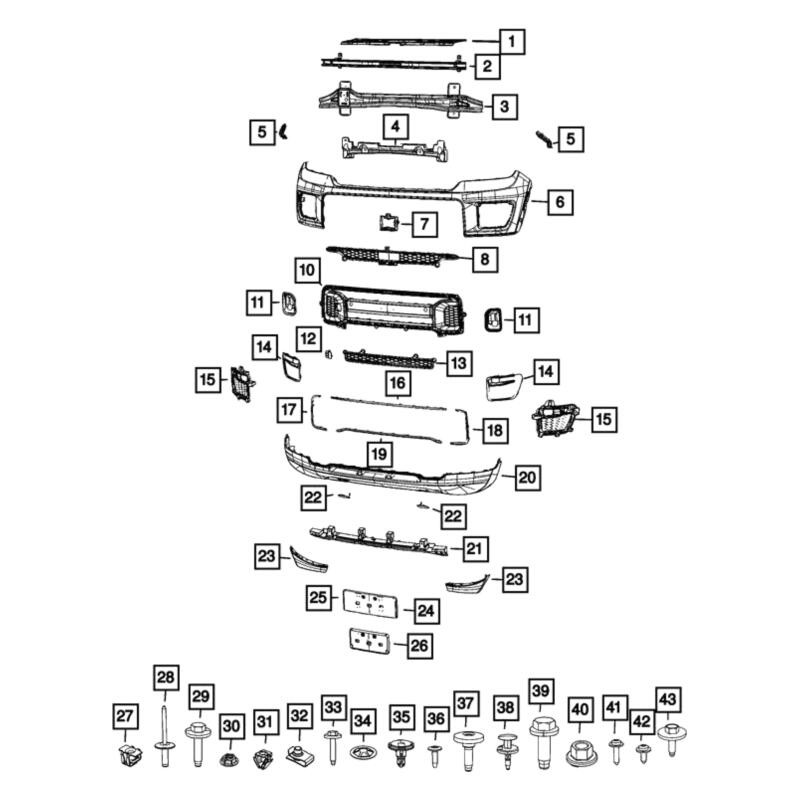 Mopar® 68408125AA - Grille Bracket