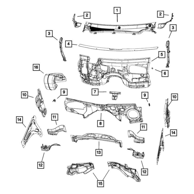 Mopar® 68427506AA - Driver or Passenger Side Cowl Side Panel