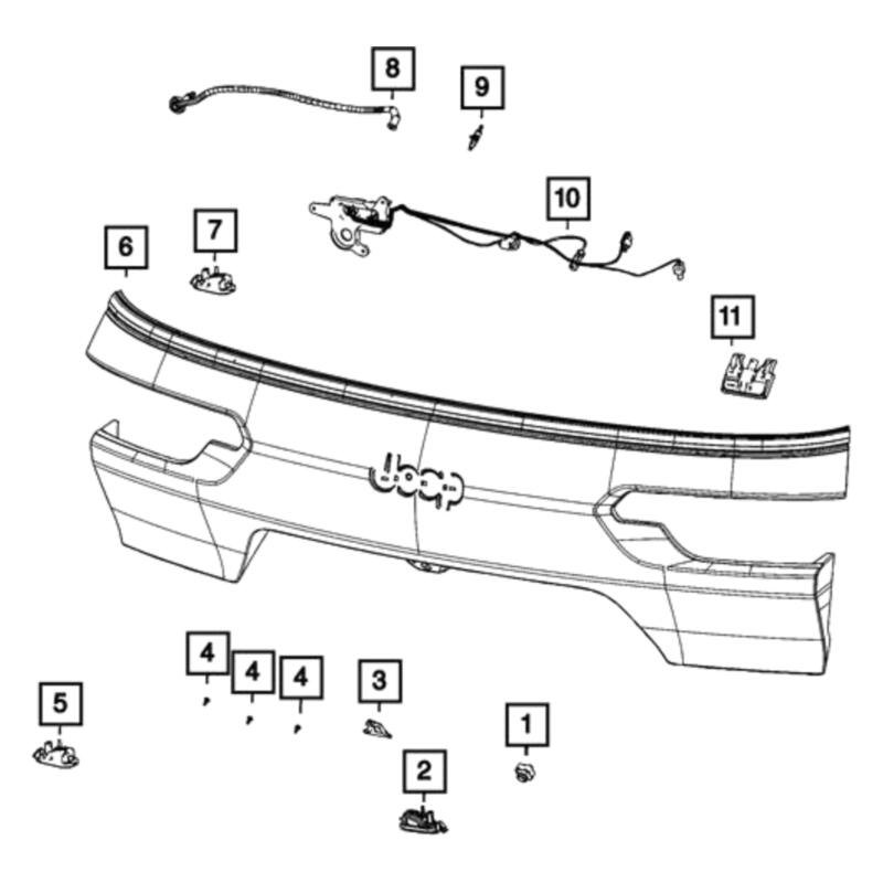 Mopar® 68429983AA - License Plate Light Assembly