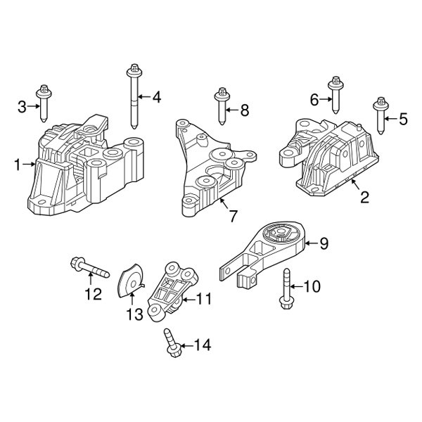 Mopar® 68439294AA - Replacement Transmission Mount