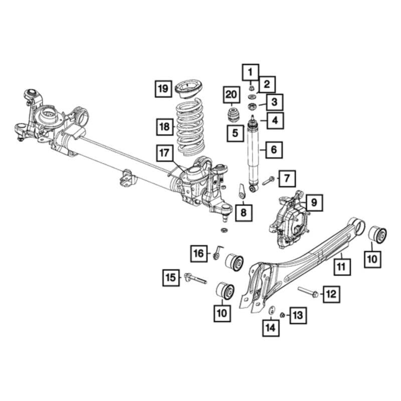 Mopar® 68443169AB - Front Driver or Passenger Side Shock Absorber Kit