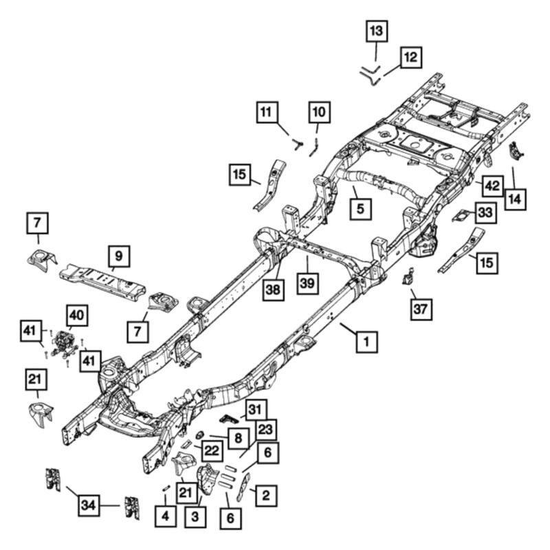Mopar® 68455392AC - Chassis Frame Assembly
