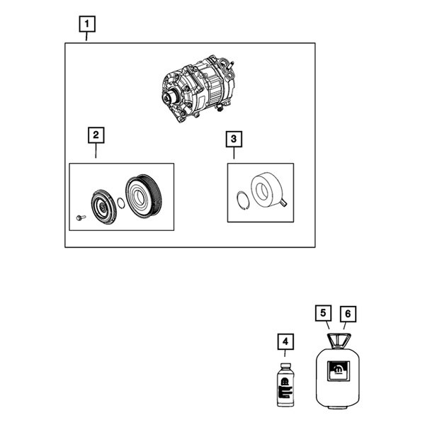 Mopar® 68459835AB - A/C Compressor