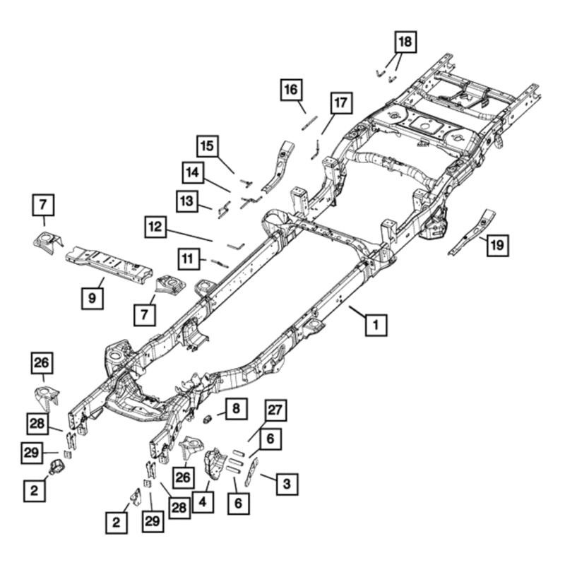 Mopar® 68461418AC - Chassis Frame Assembly