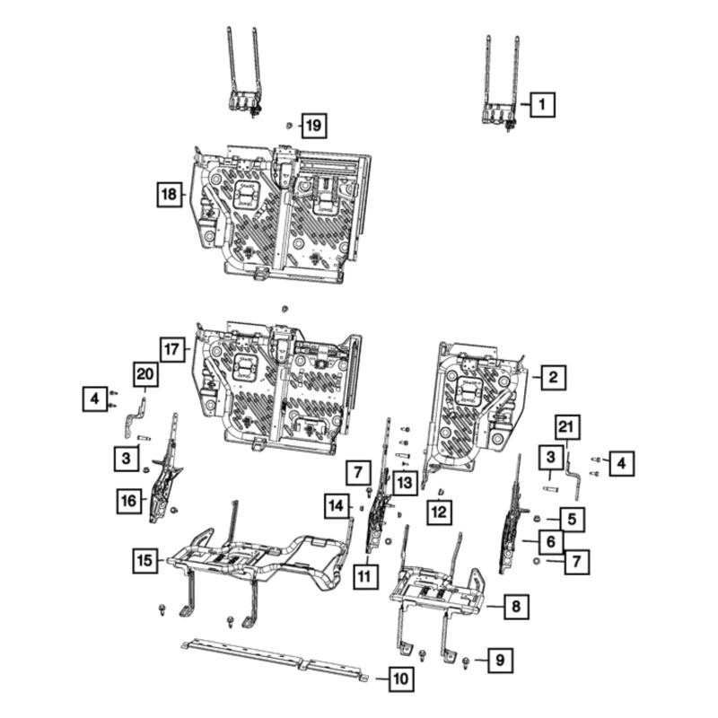Mopar® 68463450AB - Rear Seat Bracket, Right