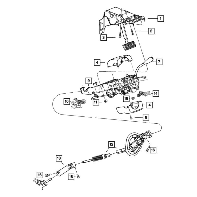 Ram OE 68470760AA - Steering Column