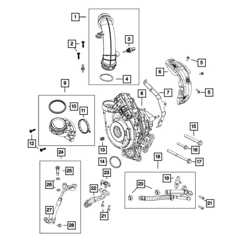 Ram OE 68486949AA - Turbocharger Gasket