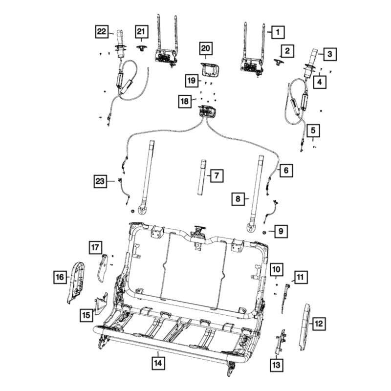 Jeep OE 68515598AA - Rear Headrest Guide