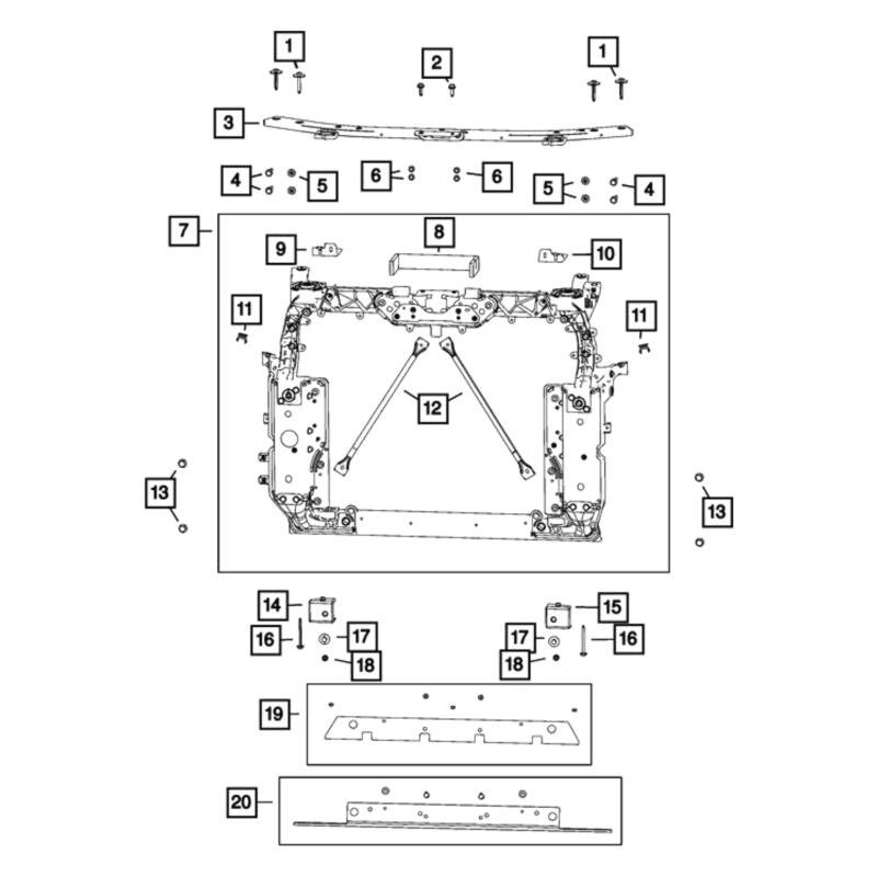 Mopar® 68543805AA - Cooling Module Bracket
