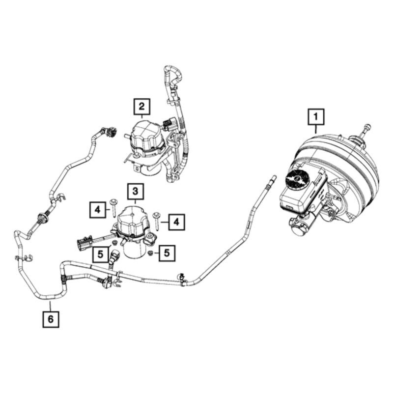 Ram OE 68571712AA - Power Brake Booster Vacuum Pump
