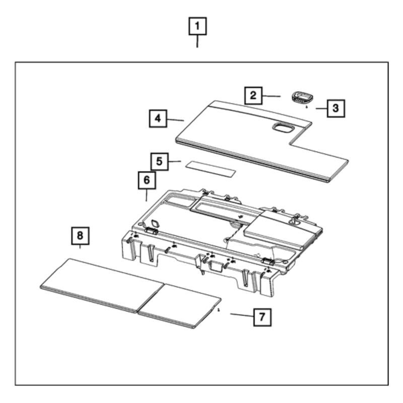 Jeep OE 68582123AA - Rear Cargo Cover Handle