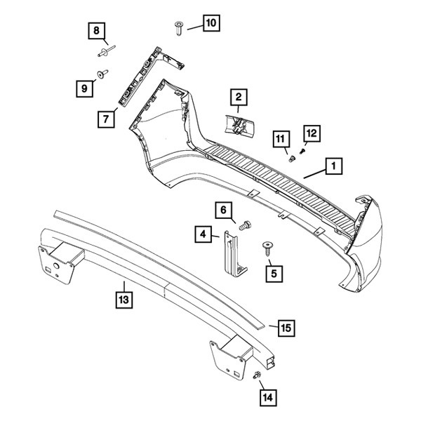 Mopar® 6AF67TZZAA - Rear Bumper Cover