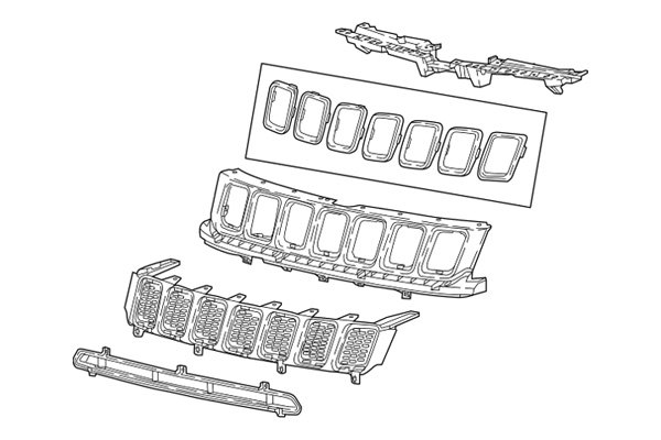 Mopar® 6BA20TZZAB - Grille Molding