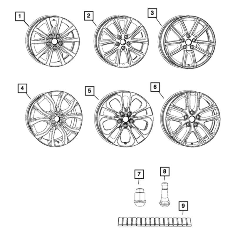 Mopar® 6GA73DX8AA - Wheel