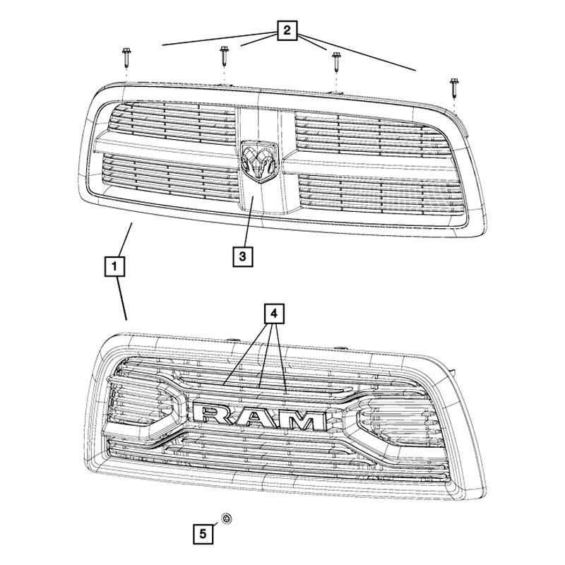Mopar® 6NE51SZ0AB - Grille