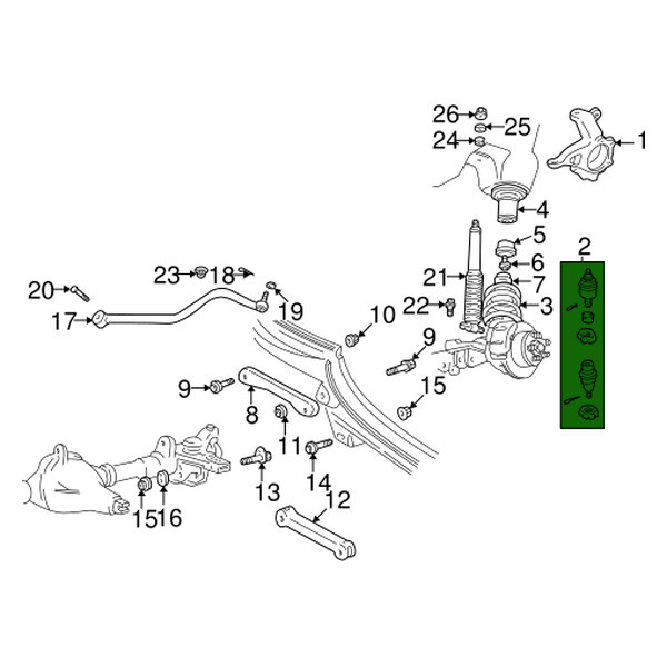 Mopar® 83500202AB - Control Arm and Ball Joint Assembly