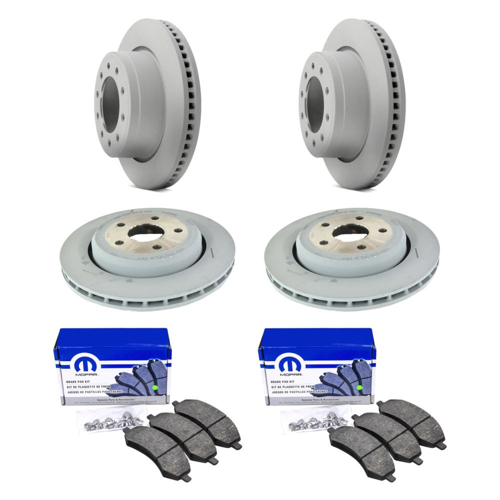 Mopar® BNDL-0075-31026041 - Front and Rear Brake Kit with Semi-Metallic ...