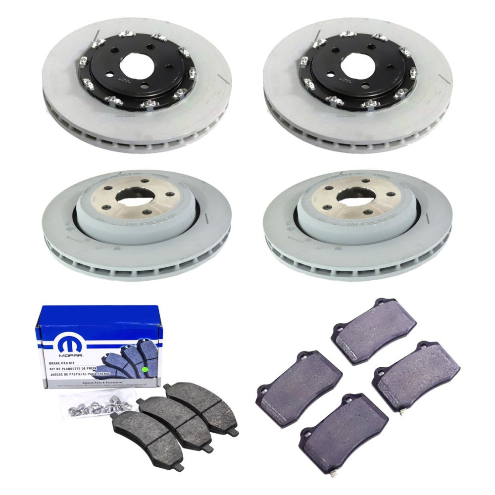Mopar® BNDL-0075-31026074 - Front and Rear Brake Kit with Semi-Metallic ...