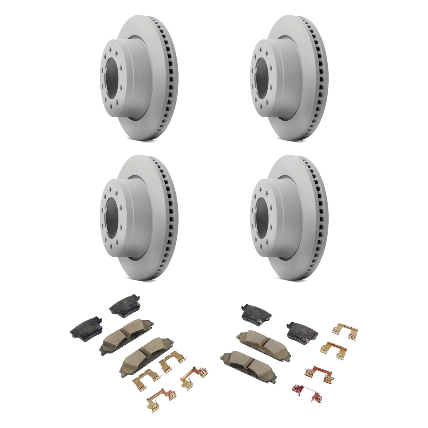 Mopar® BNDL-0075-31027305 - Front and Rear Brake Kit with Semi-Metallic ...