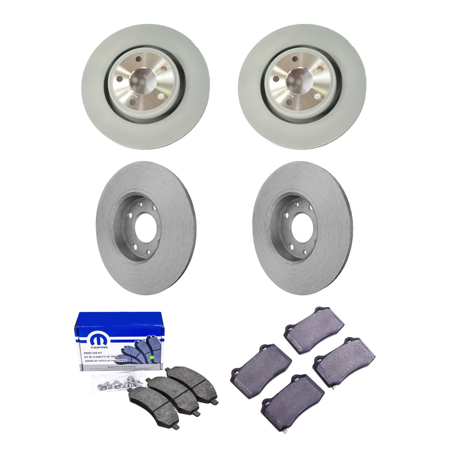 Mopar® BNDL-0075-31027519 - Front and Rear Brake Kit with Semi-Metallic ...