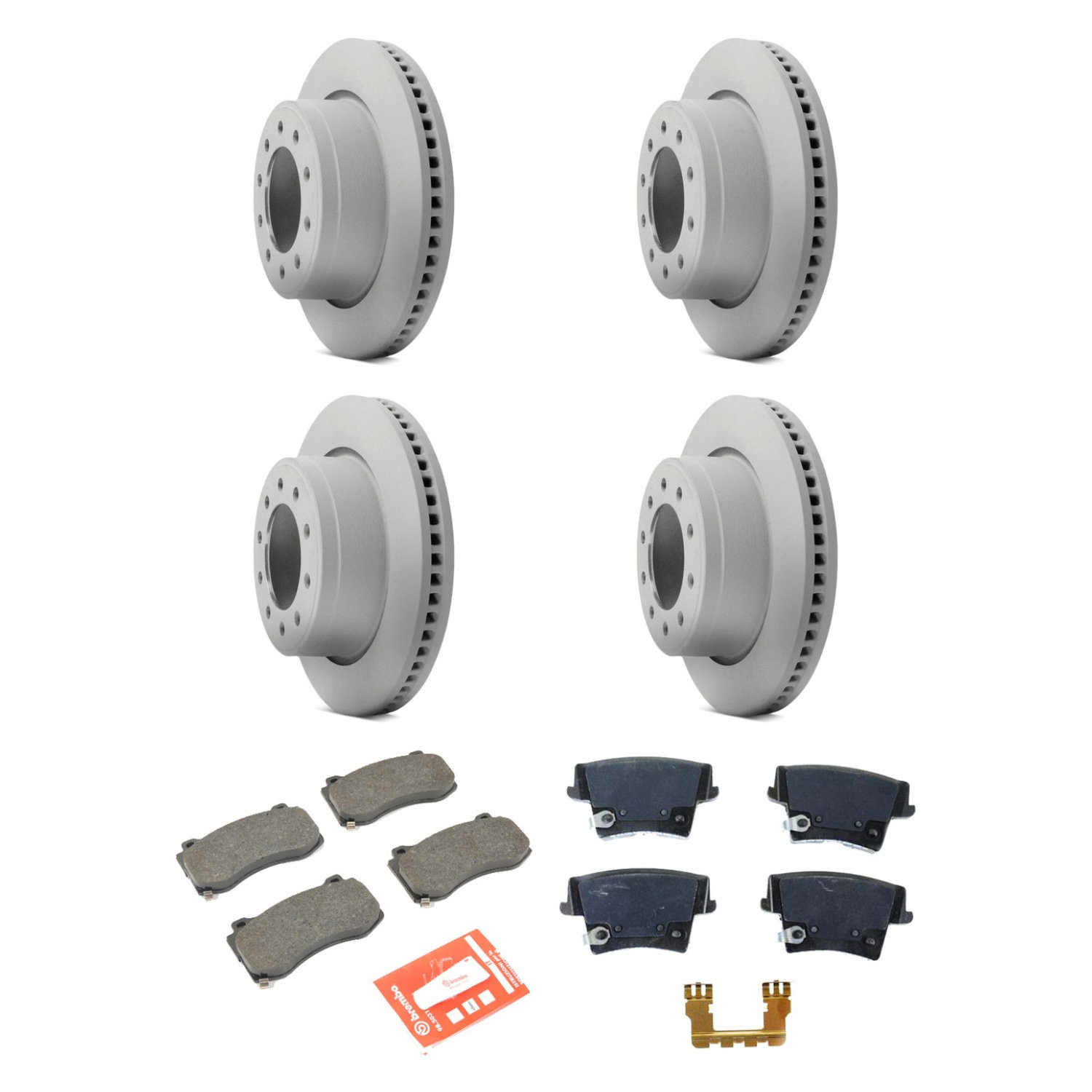 Mopar® BNDL-0075-31028469 - Front and Rear Brake Kit with Semi-Metallic ...