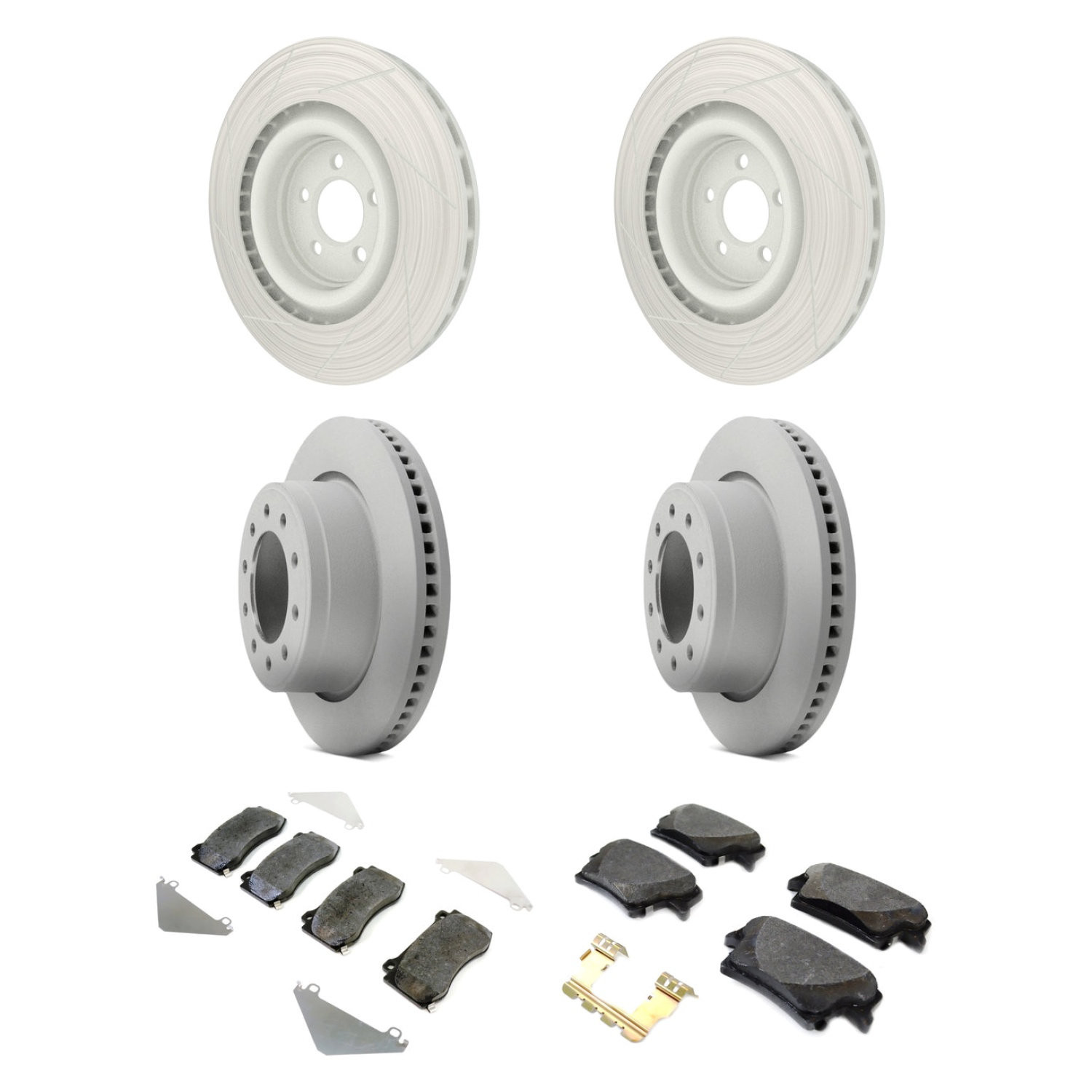 Mopar® BNDL-0075-31029198 - Front and Rear Brake Kit with Semi-Metallic ...