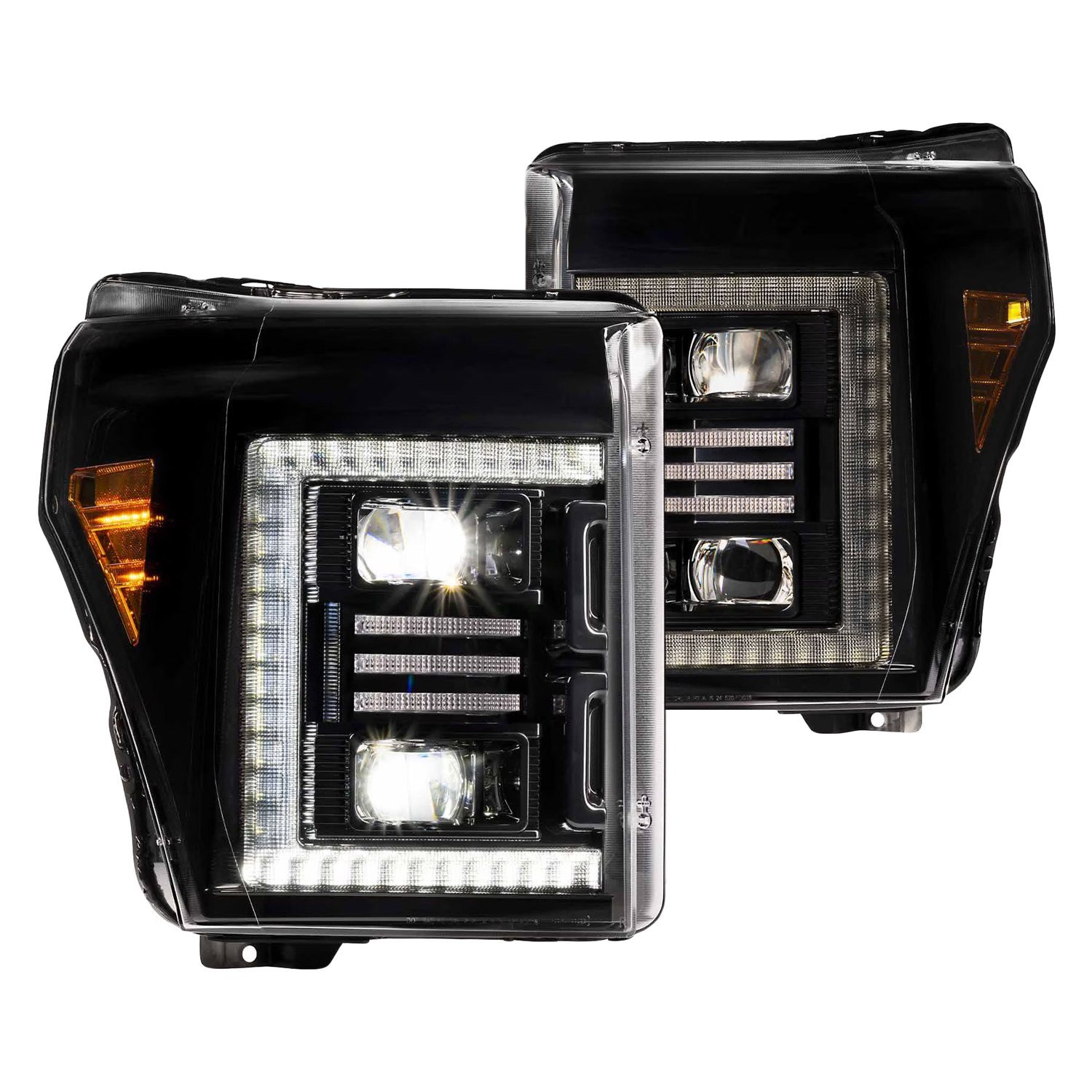 Morimoto® LF553.2 - XB™ Hybrid Driver and Passenger Side Gunmetal DRL ...