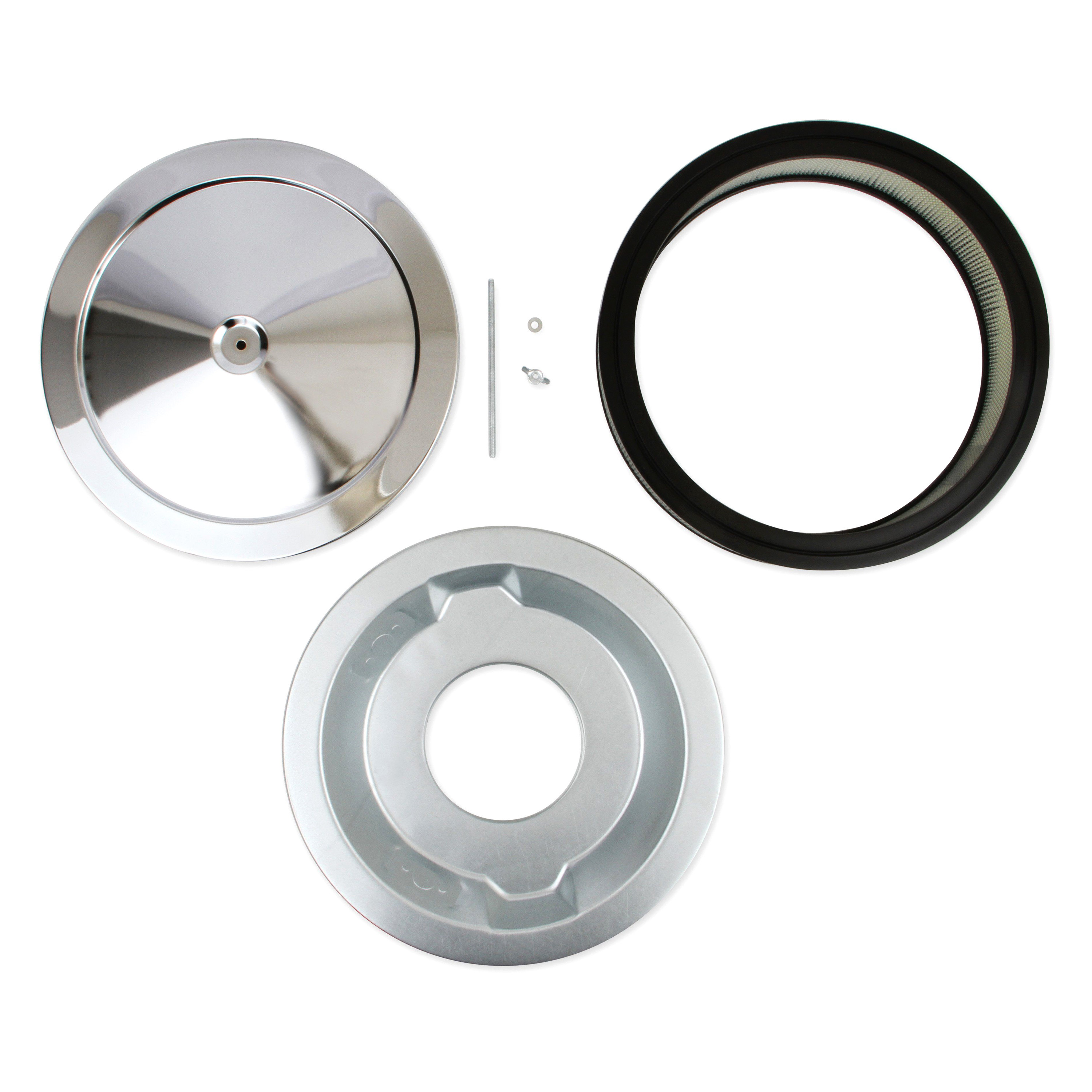 Mr. Gasket® 9790 - Competition Steel Chrome Plated Air Cleaner Assembly ...