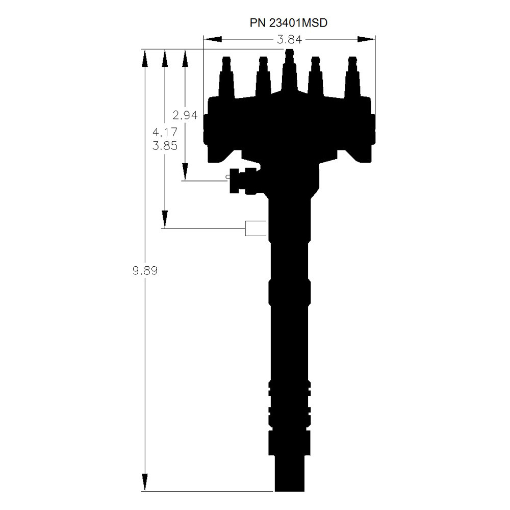 MSD® 23401MSD - Crank Trigger Distributor (Chevy Big Block V8)